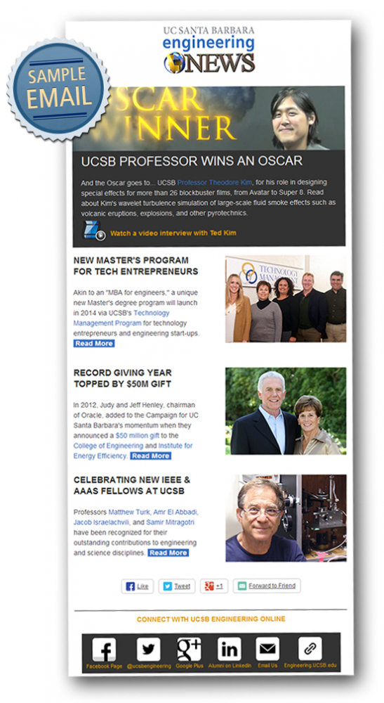 UCSB Engineering Email News | College of Engineering - UC Santa Barbara
